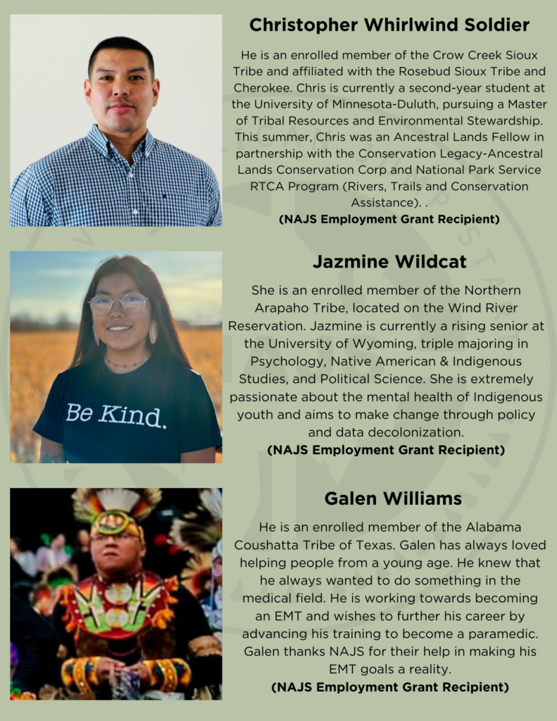 Native American Jump Start 2024 Fall Grant Recipients - NAJS